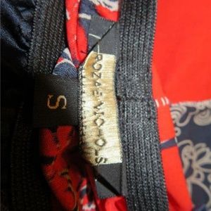 Rozae Nichols | Tops | Rozae Nichols Cami Red Black Top S | Poshmark